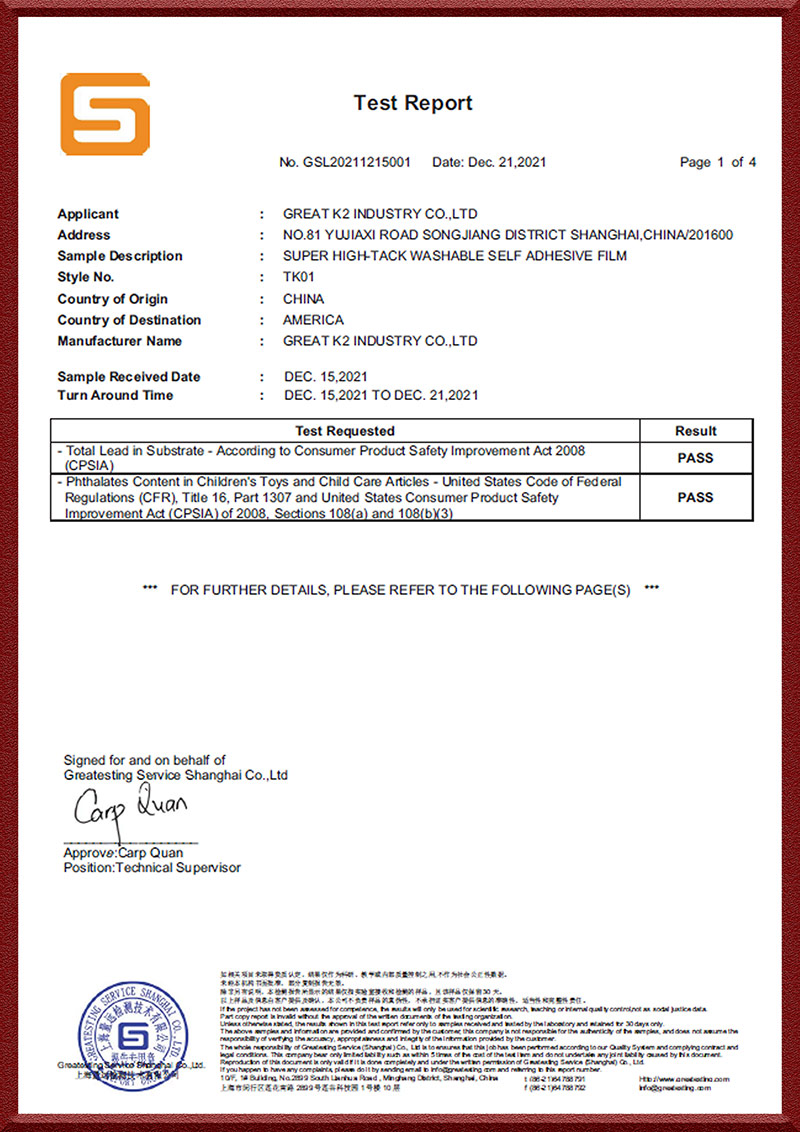 Certificates - Great K2